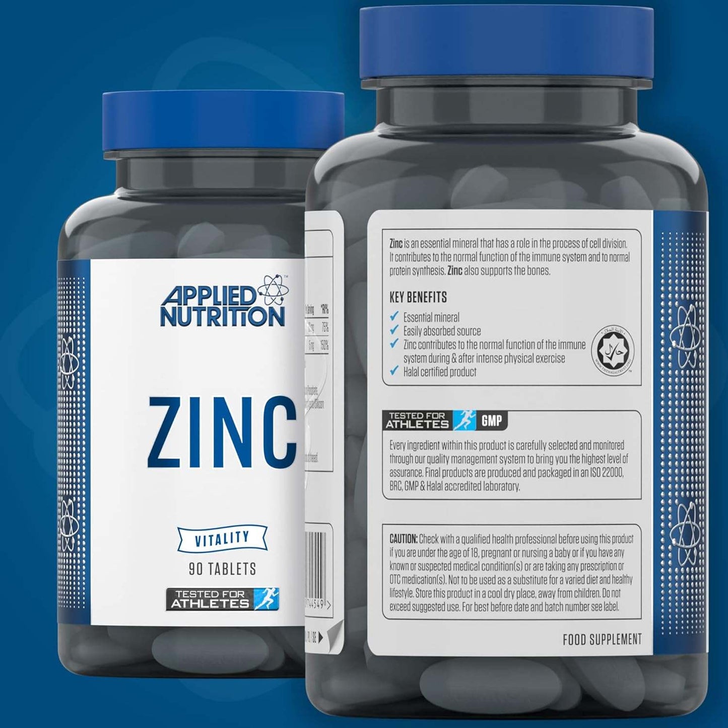 Zinc 15 mg (90 tablets) - Applied Nutrition - Welzo