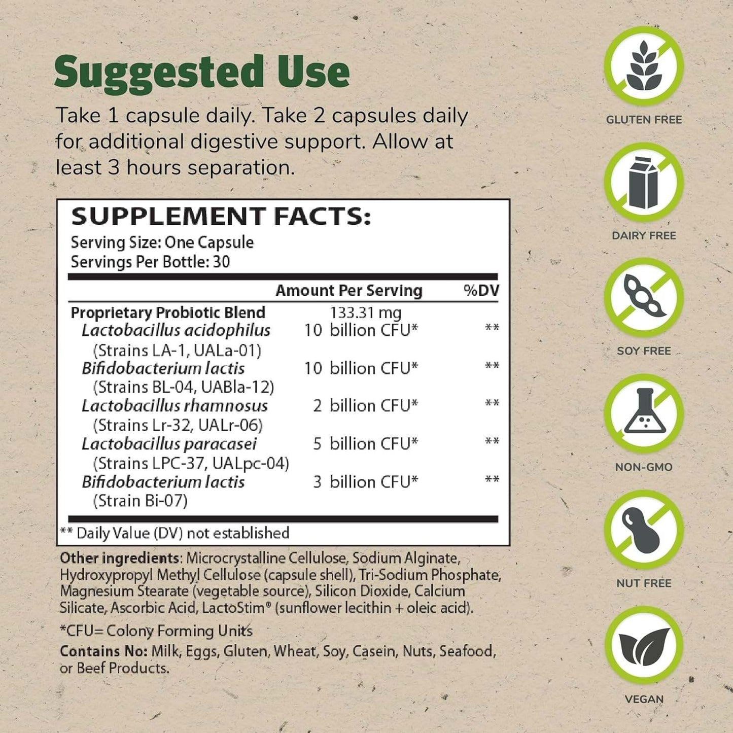 Theralac, Bio-Replenishing Probiotic, 30 Capsules - Master Supplements ...