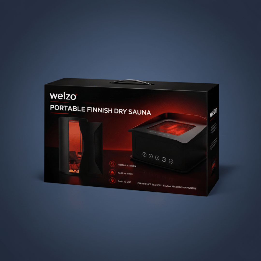 Welzo Finnish Sauna ThermoPod Pro Portable Infrared Red Light Hot Air