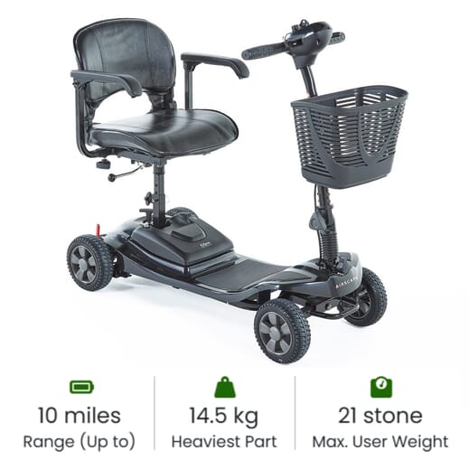 Air Scape Lightweight 4mph Folding Boot Mobility Scooter – welzo
