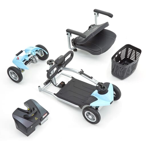 Lightweight Folding Boot Mobility Scooter – 4mph Lithium Travel Scoote ...