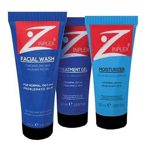 Zinplex Facial Wash, Treatment Gel & Moisturizer Combo